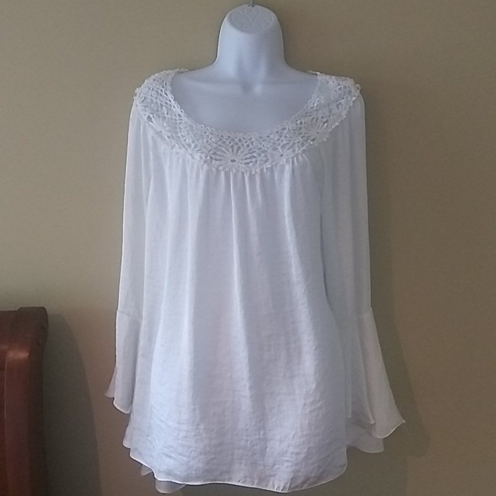 Melissa Paige Boho Satin Blouse - Gem